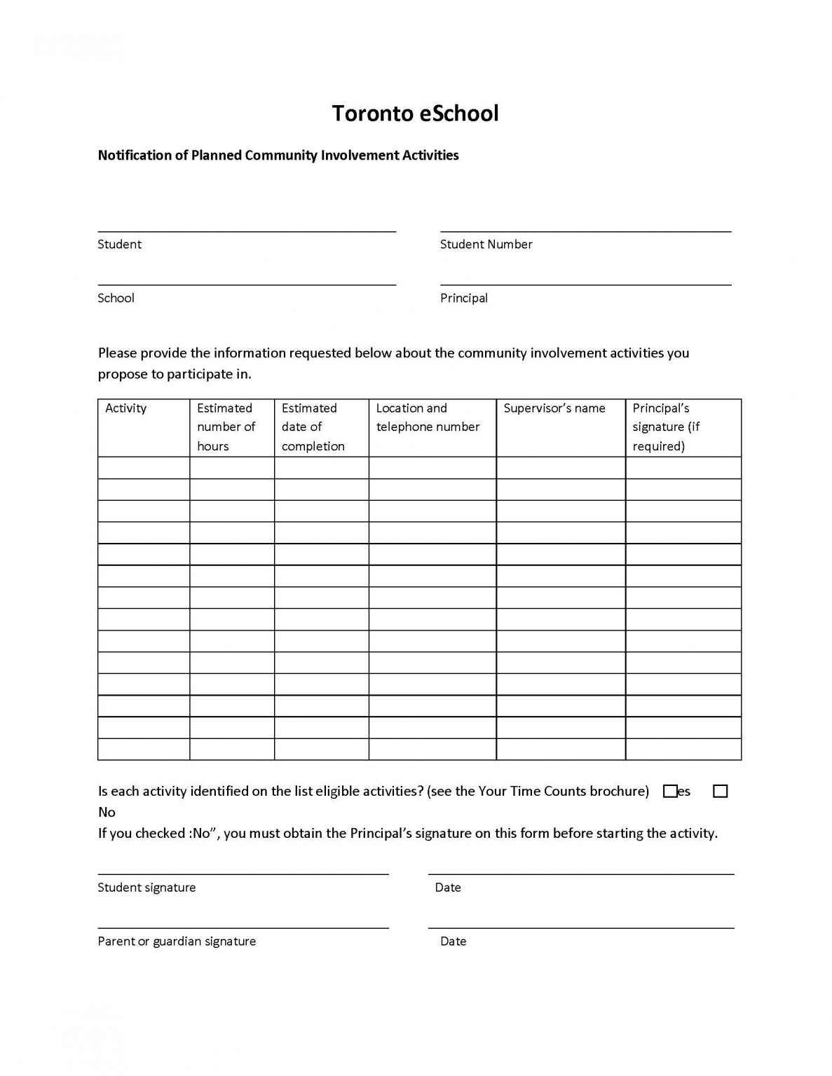 School Calendar - Toronto eSchool - Online High School - OSSD Diploma