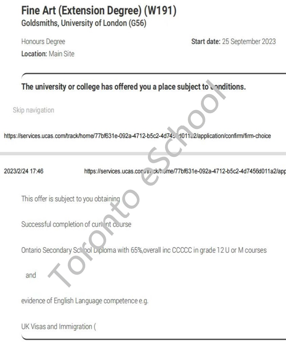 Congratulations on your offer of admission to the top universities